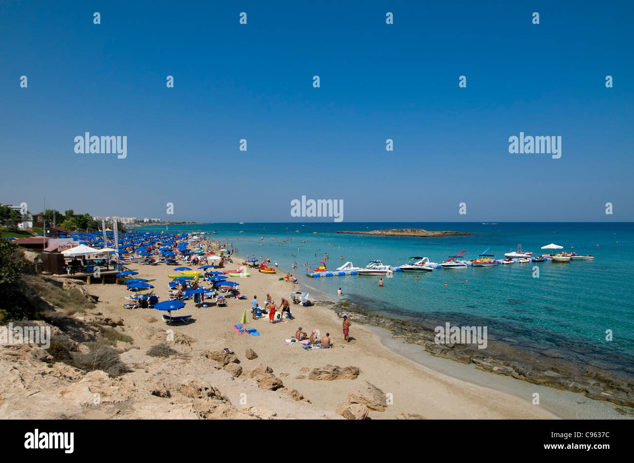 Beach Protaras Cyprus Stock Photo - Alamy