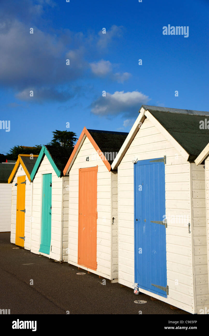 Beach Huts at Goodrington Sands in Paignton, Devon, England Stock Photo ...
