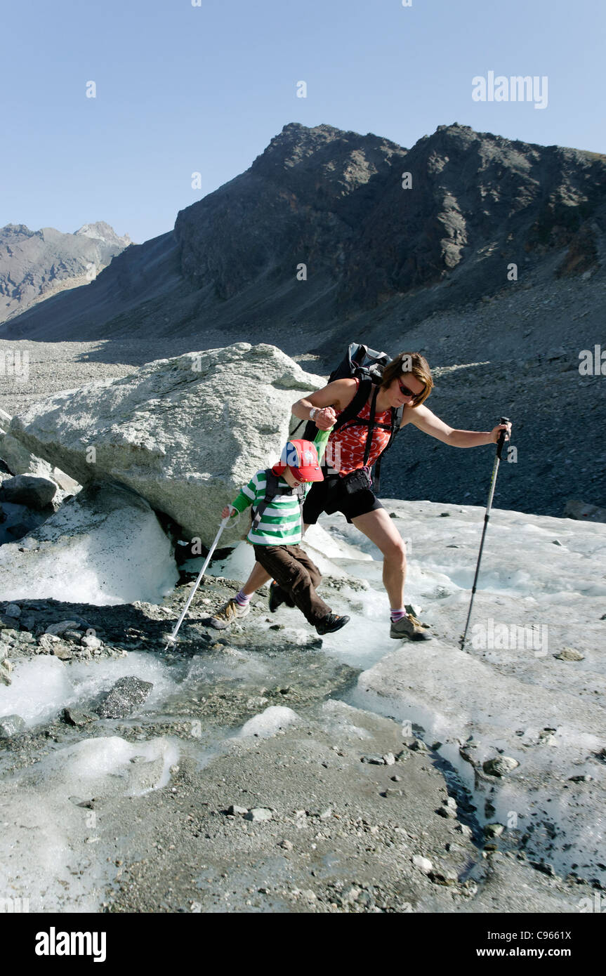 A rough mountain walk in Switzerland Stock Photo - Alamy