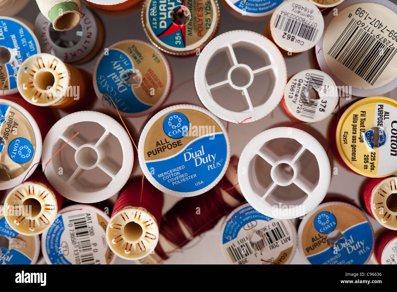 Spools of thread Stock Photo - Alamy