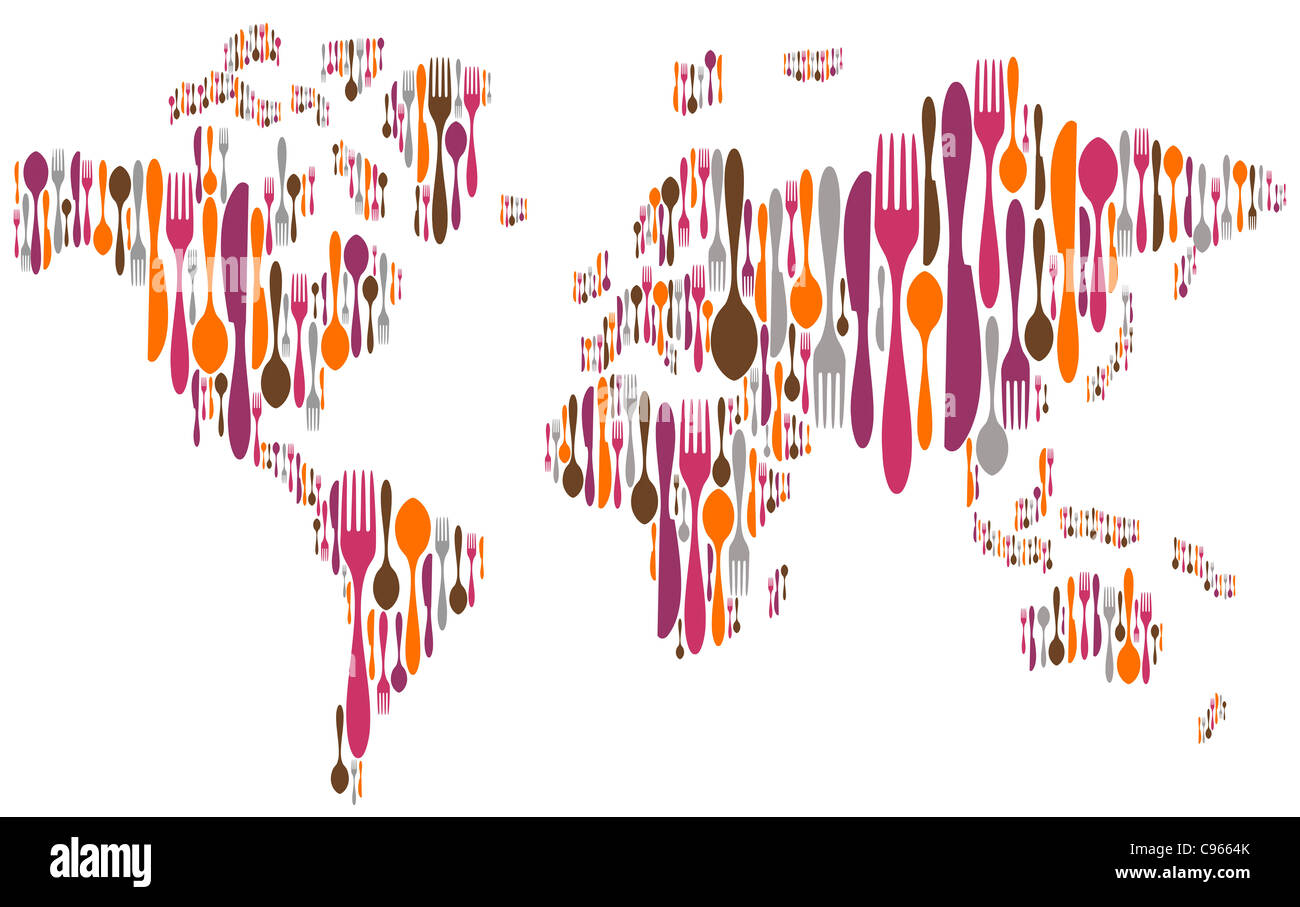 Map of forks hi-res stock photography and images - Alamy