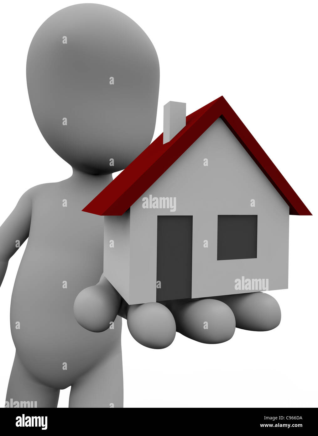 Figure promoting the idea of own house property Stock Photo - Alamy