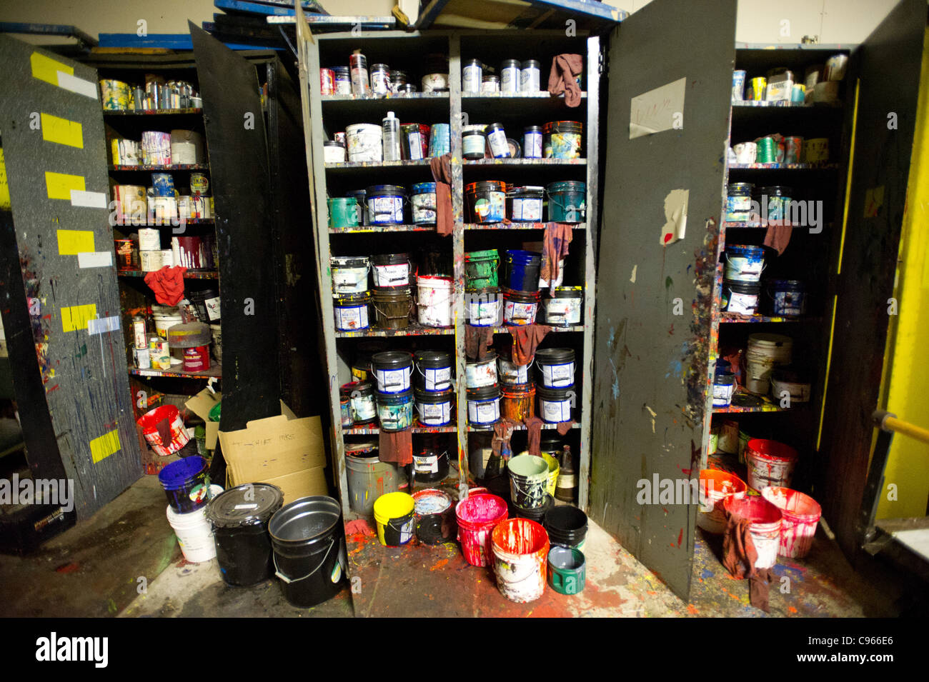 Shelves of print inks Stock Photo - Alamy