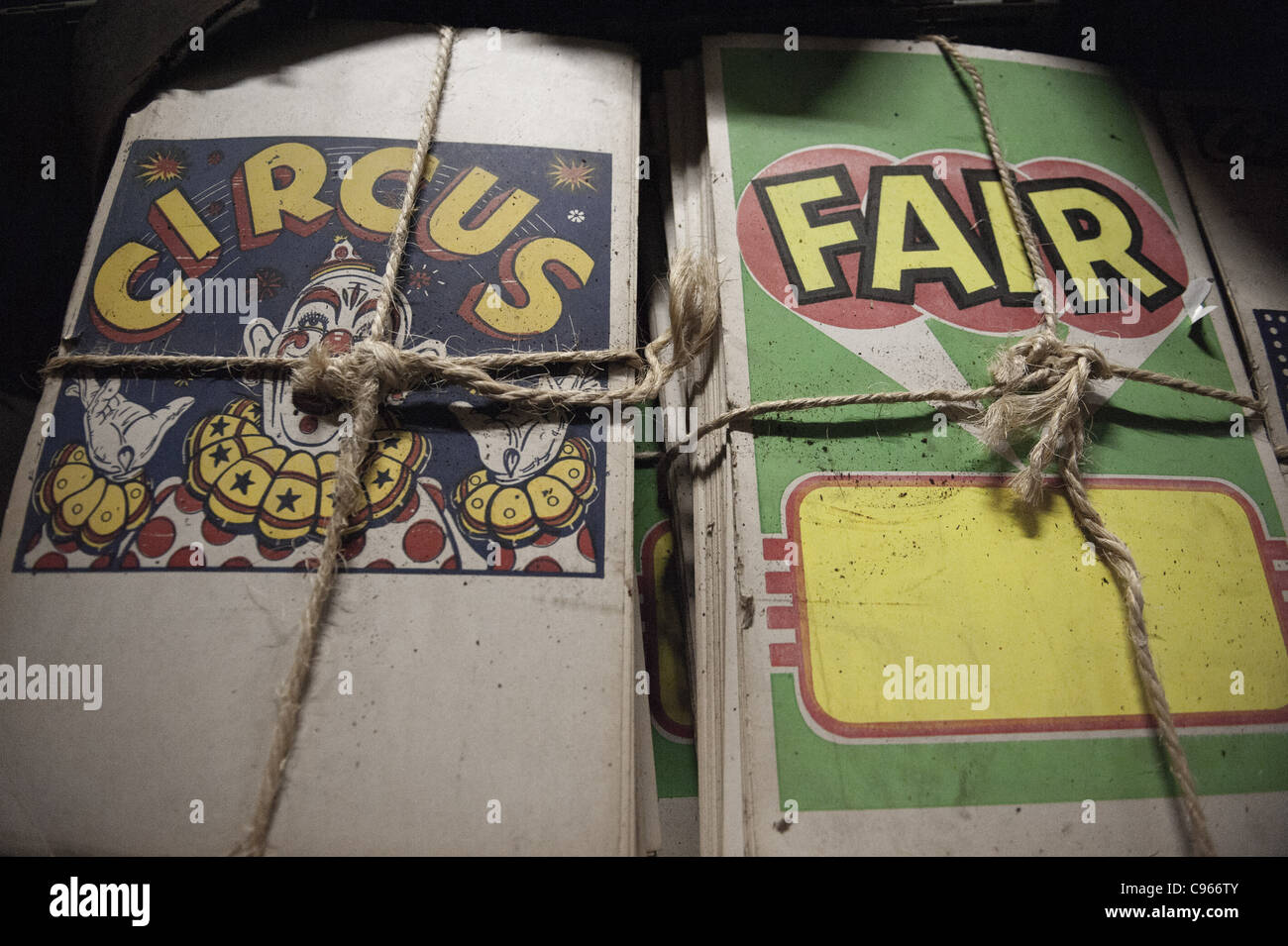 Stacks of posters in printing press studio Stock Photo - Alamy