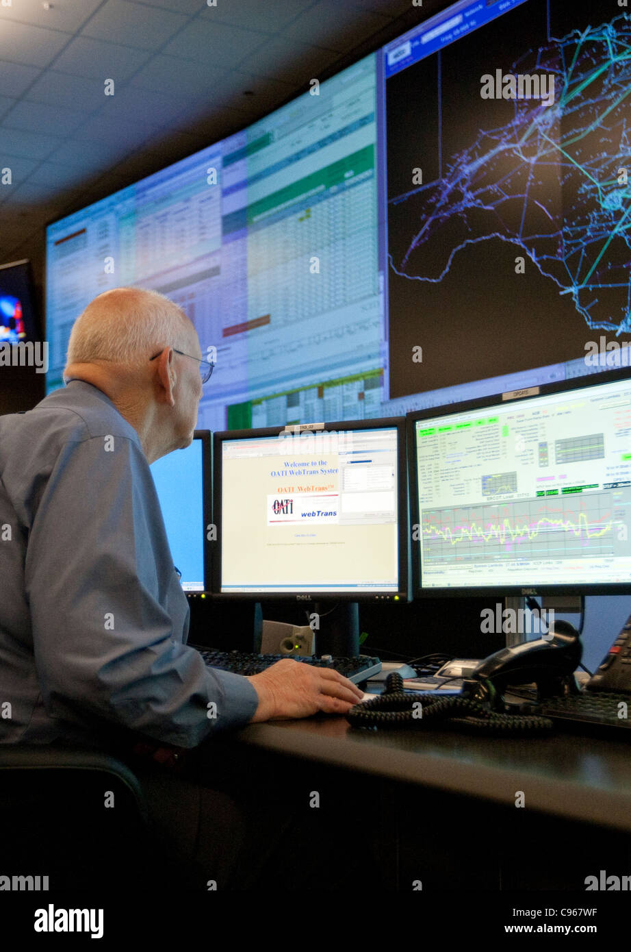 command center of the Electric Reliability Council of Texas. ERCOT ...