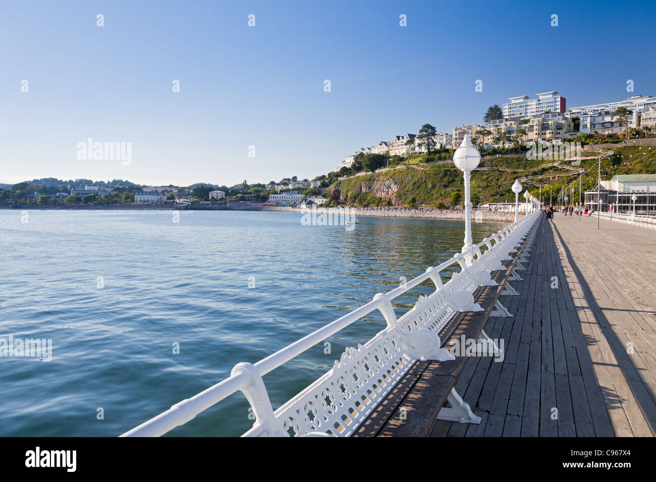 Princess Pier and Torre Abbey Sands, Torquay, Devon, England, UK Stock ...