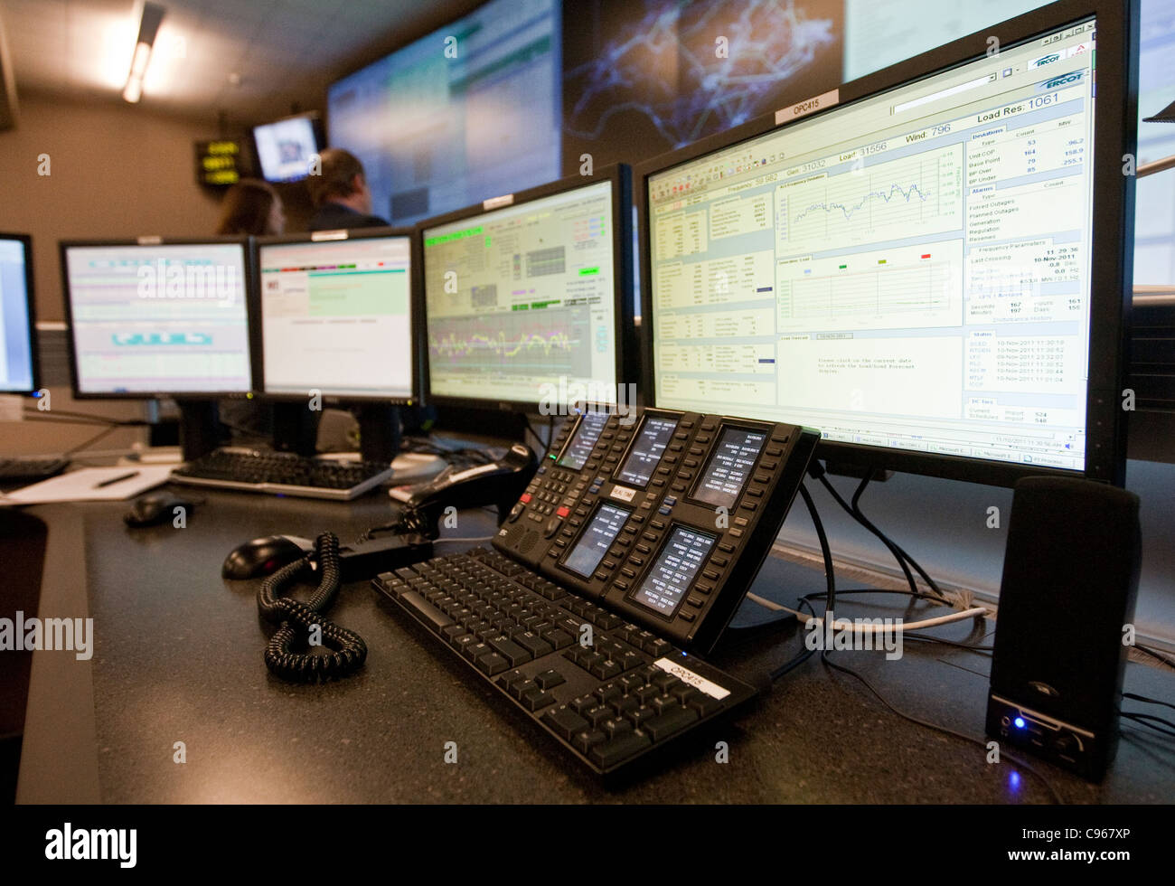 command center of the Electric Reliability Council of Texas. ERCOT ...