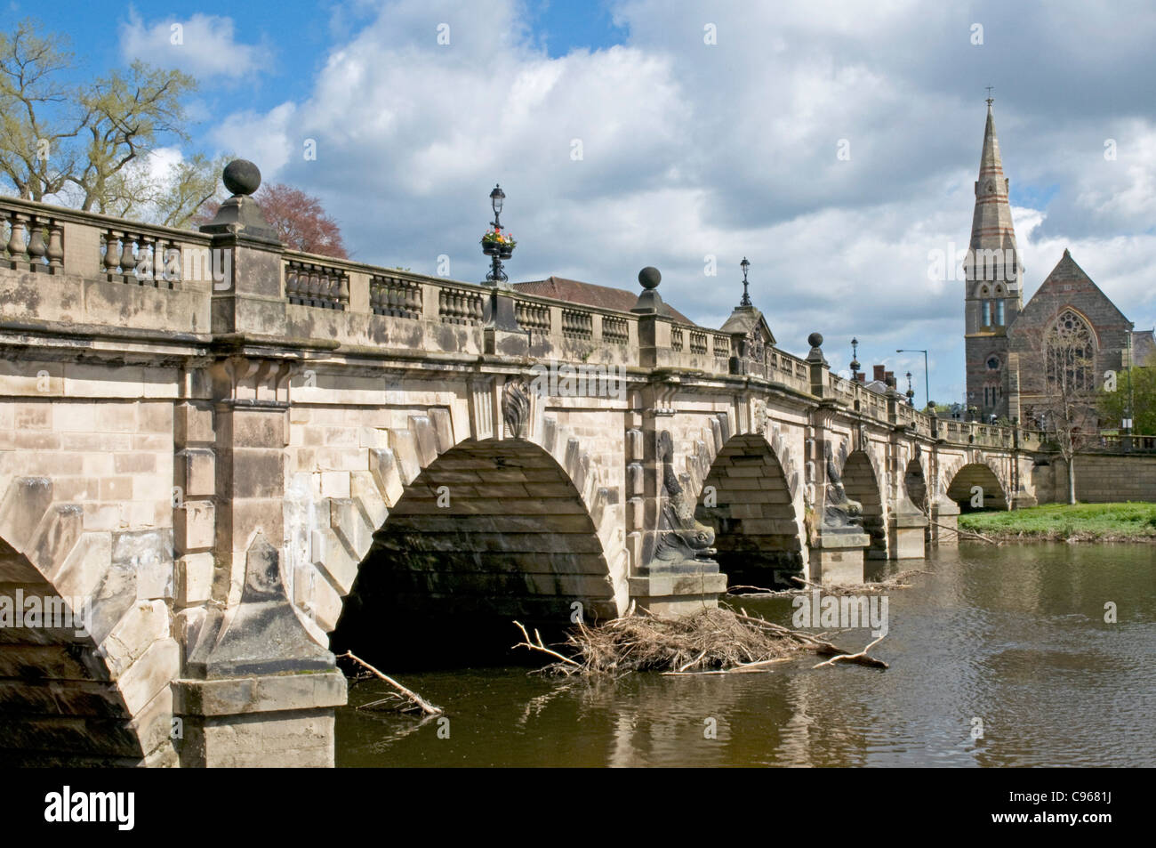 The English Bridge, Shrewsbury, Shropshire Stock Photo - Alamy