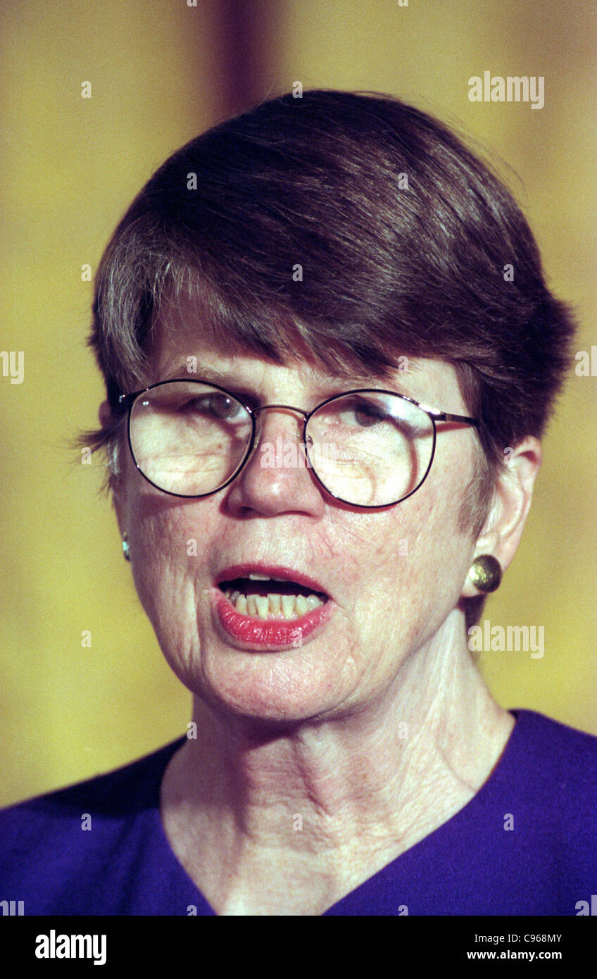 US Attorney General Janet Reno during a White House event on mentoring ...