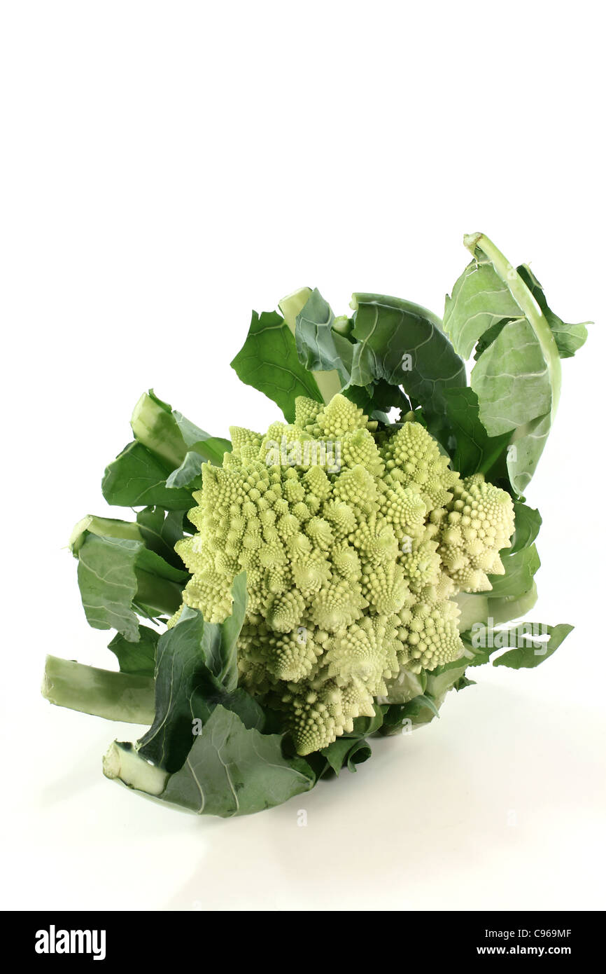 fresh Romanesco vegetables on a white background Stock Photo - Alamy