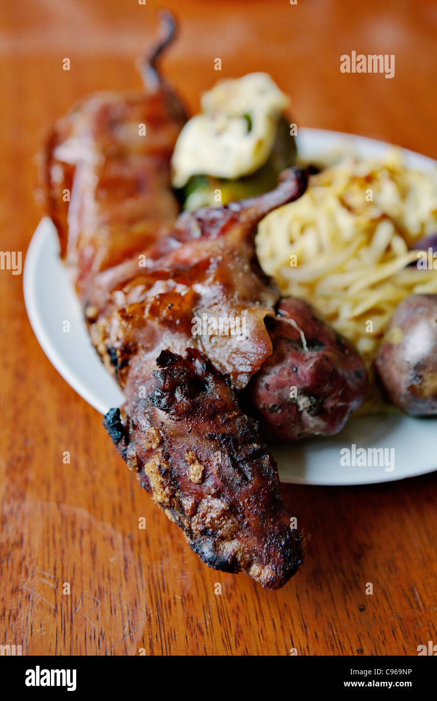 Roasted guinea pig (cuy) in Cuzco, Peru Stock Photo - Alamy