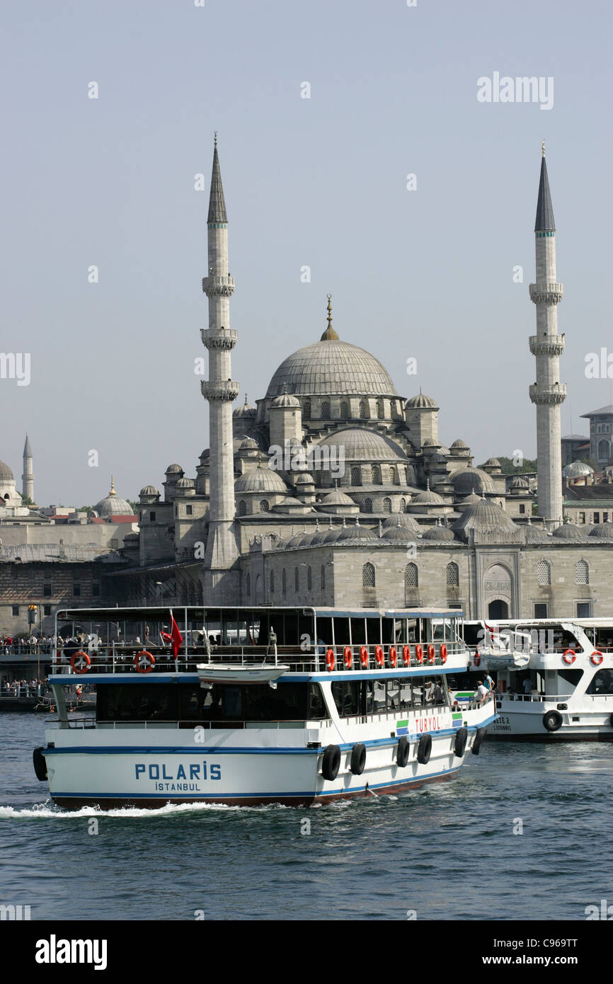 The Blue Mosque viewed from the Bosphorus river in Istanbul, Turkey ...