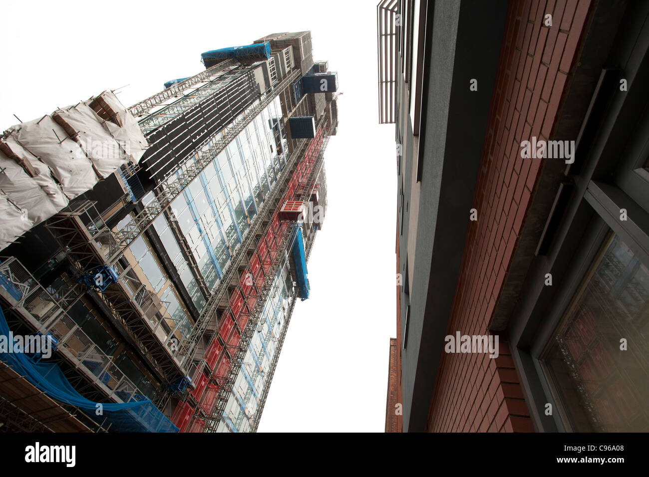 Flat construction in Manchester . city apartment building work Stock ...