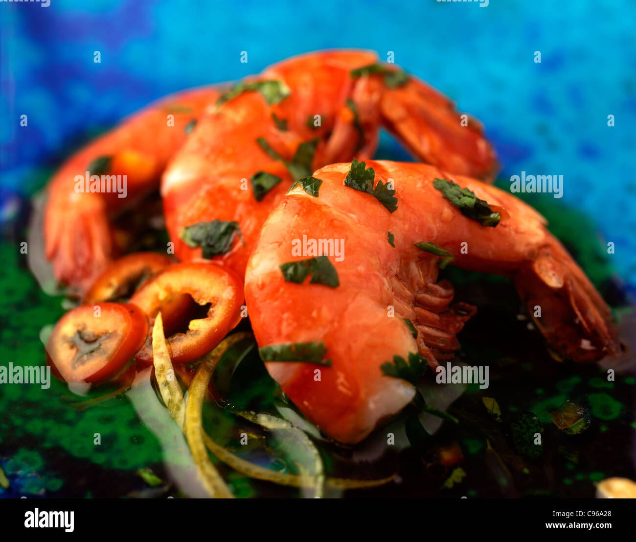 piri piri prawns Stock Photo - Alamy