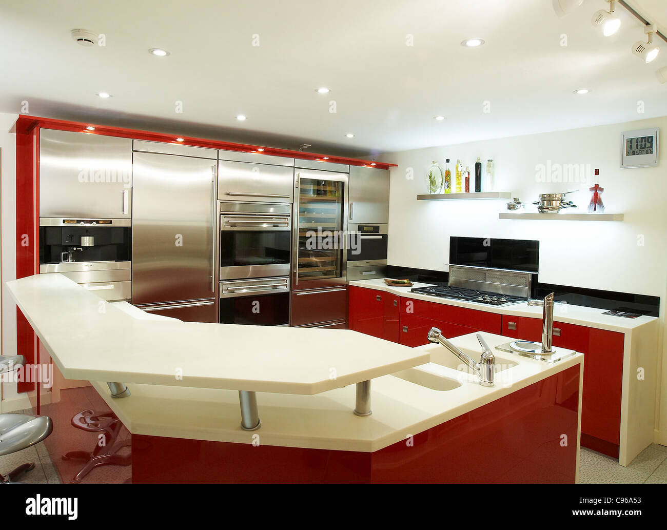 Modern kitchen interior Stock Photo - Alamy