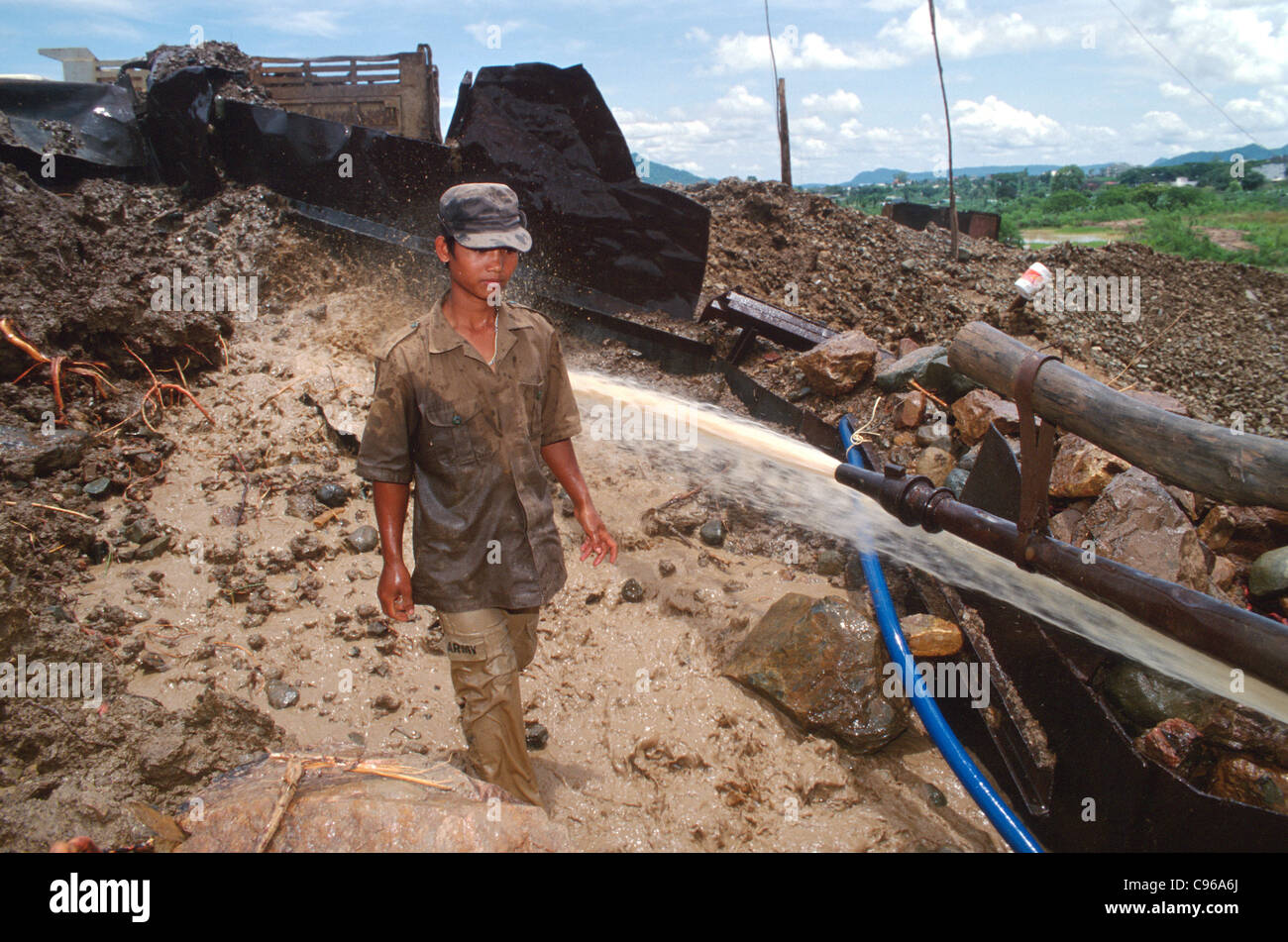 Gem mining in the former Khmer Rouge stronghold of Pailin on the ...