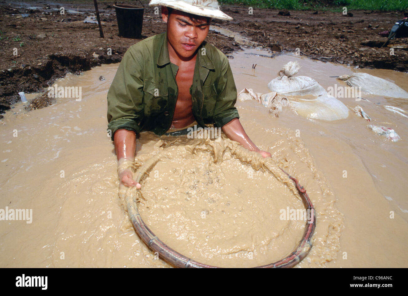Gem mining in the former Khmer Rouge stronghold of Pailin on the ...