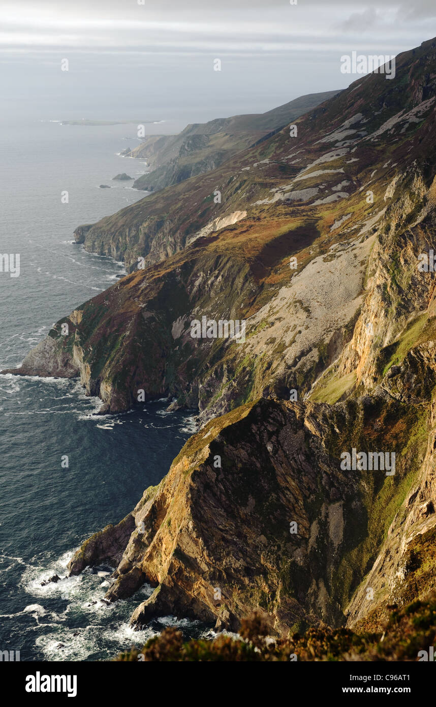 The Slieve League (Grey Mountain) cliffs, situated on the West coast of ...