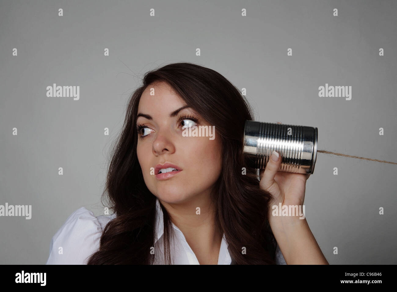Tin can string hi-res stock photography and images - Alamy