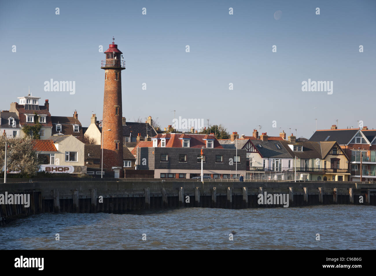 Gorleston Lighthouse harbour Stock Photo - Alamy