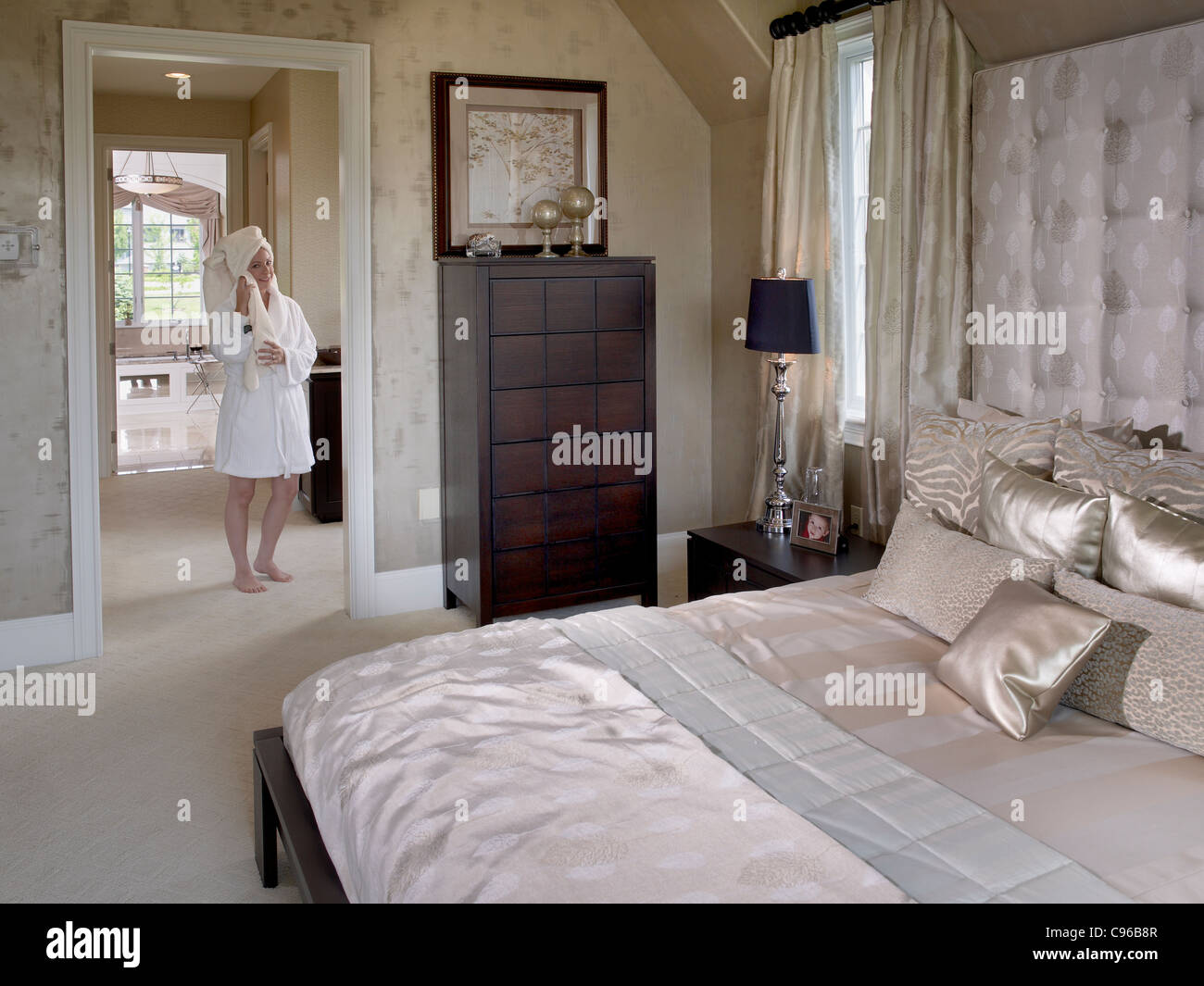 After showering hi-res stock photography and images - Alamy