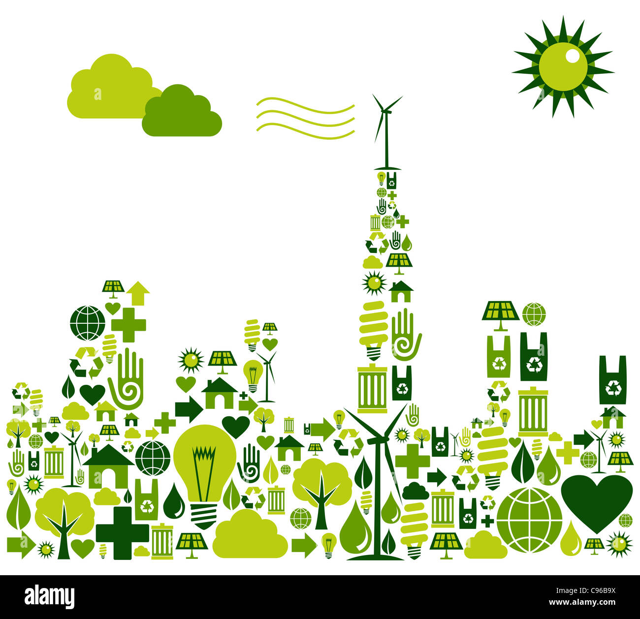 Earth made ecology icons hi-res stock photography and images - Alamy