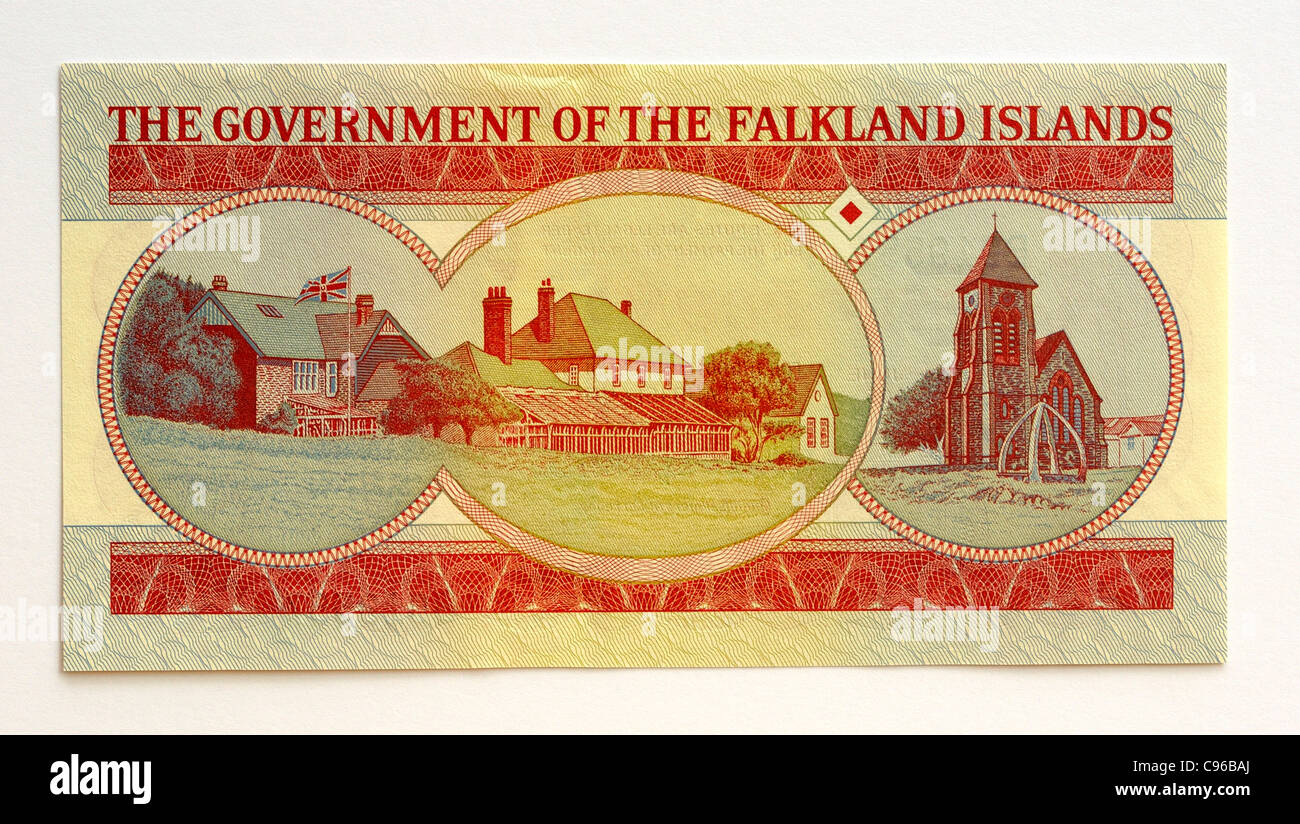 Falkland Islands 5 Five Pounds Bank Note Stock Photo - Alamy