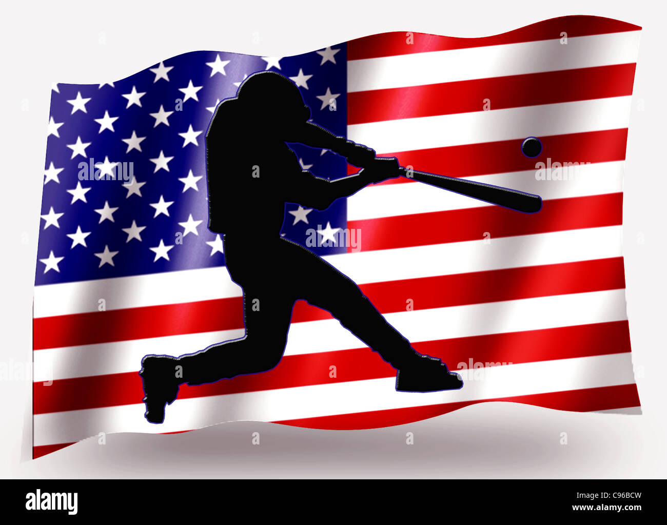 American flag at baseball games hi-res stock photography and images - Alamy