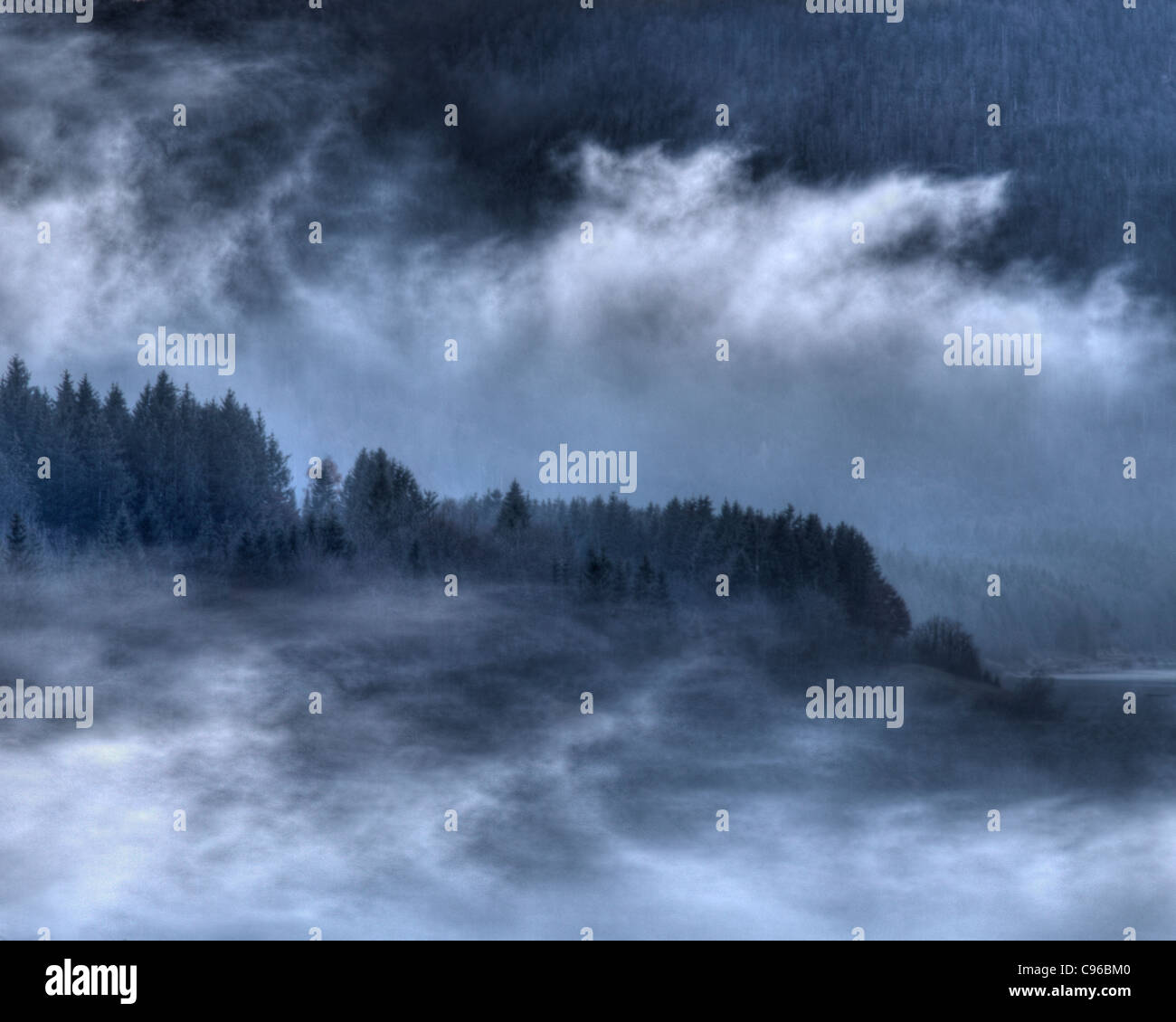 DE - BAVARIA: Alpine Fog Stock Photo - Alamy