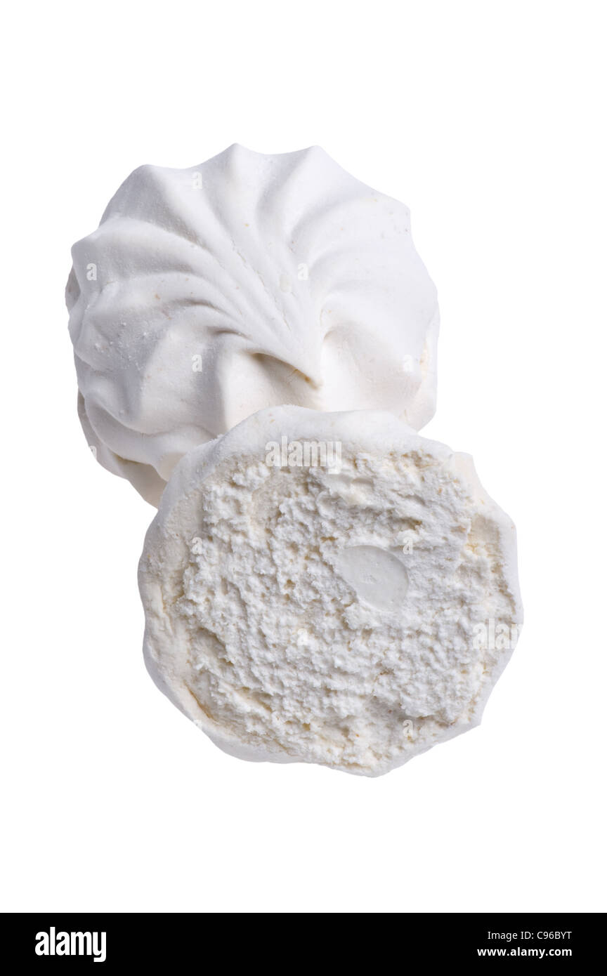 object on white - food zephyr close up Stock Photo - Alamy