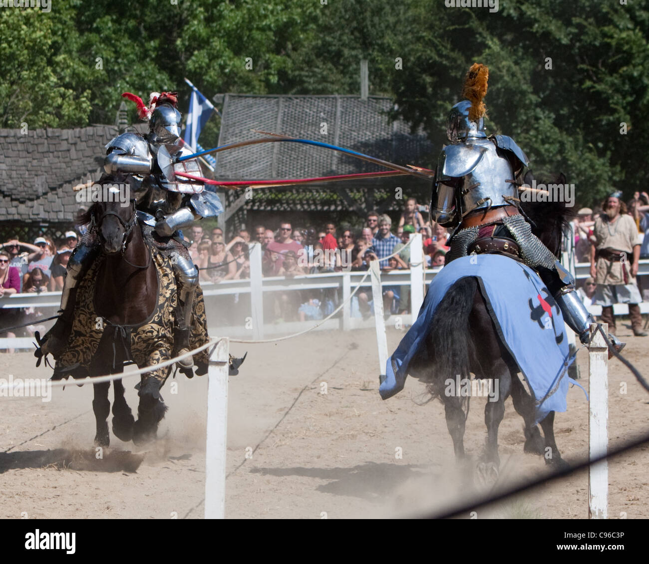 Shane Adams vs. Charlie Andrews in the jousting arena of the Ohio ...