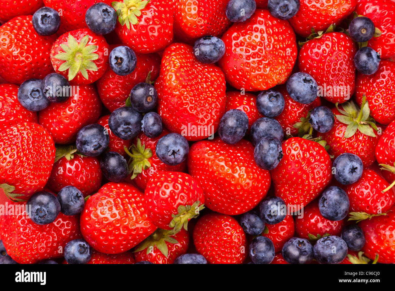 Strawberries and Blueberries Stock Photo - Alamy