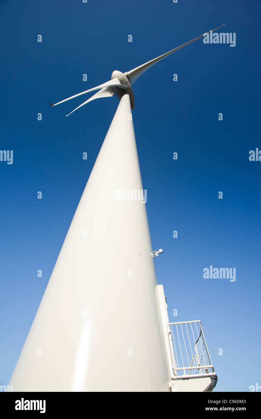 An Enercon 2.3 MW wind turbine on Flotta in the Orkney isles, Scotland ...