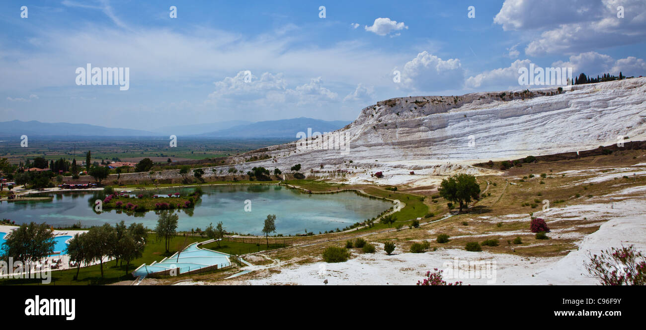 Pamukkale Calcium Travertines, Turkey Stock Photo - Alamy