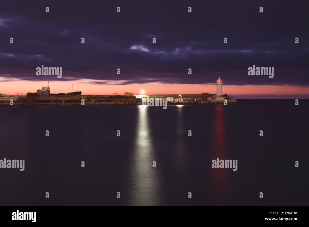 Lighthouse before sunrise hi-res stock photography and images - Alamy