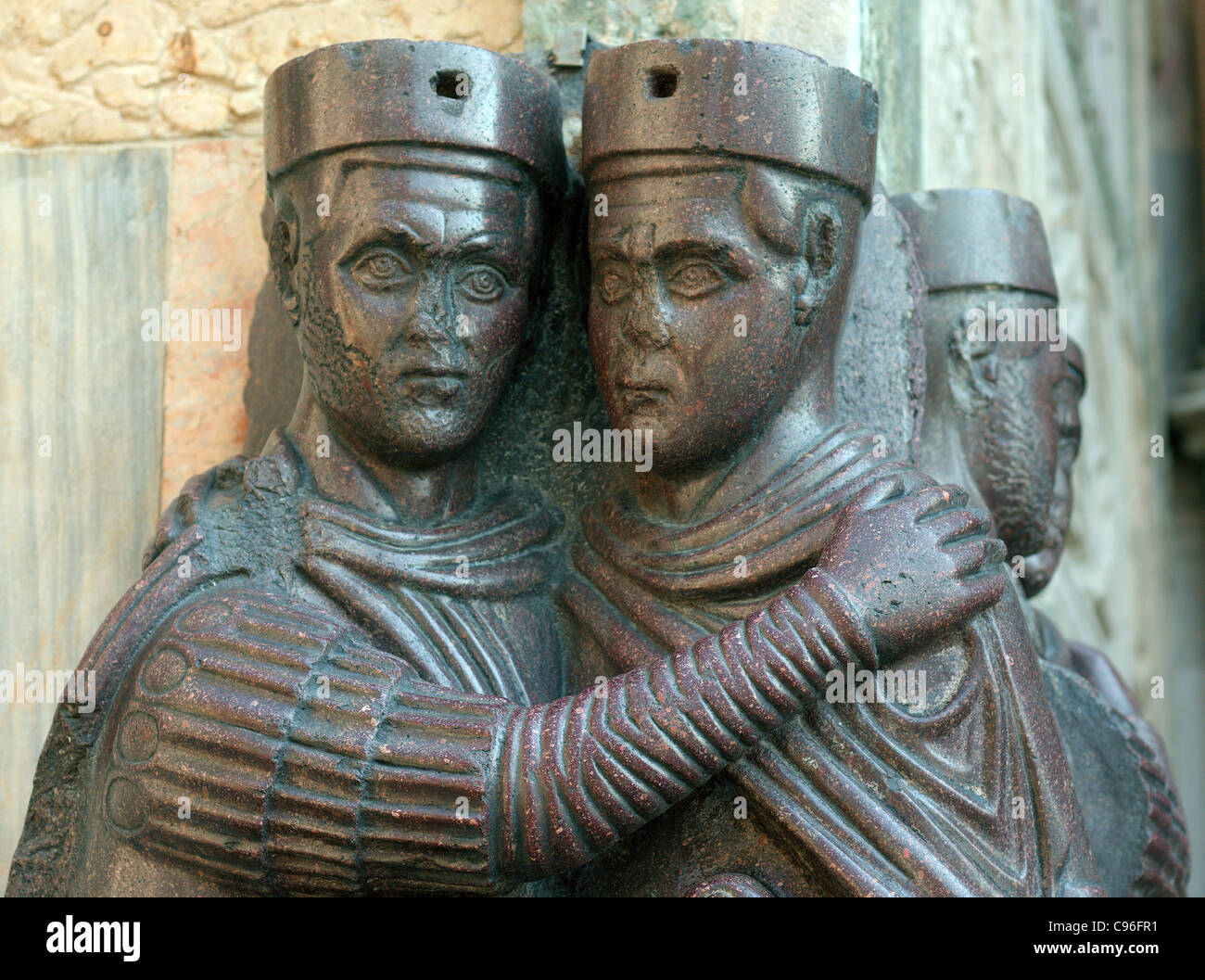 Sculpture of four roman emperors from 4th century The Tetrarchs ...