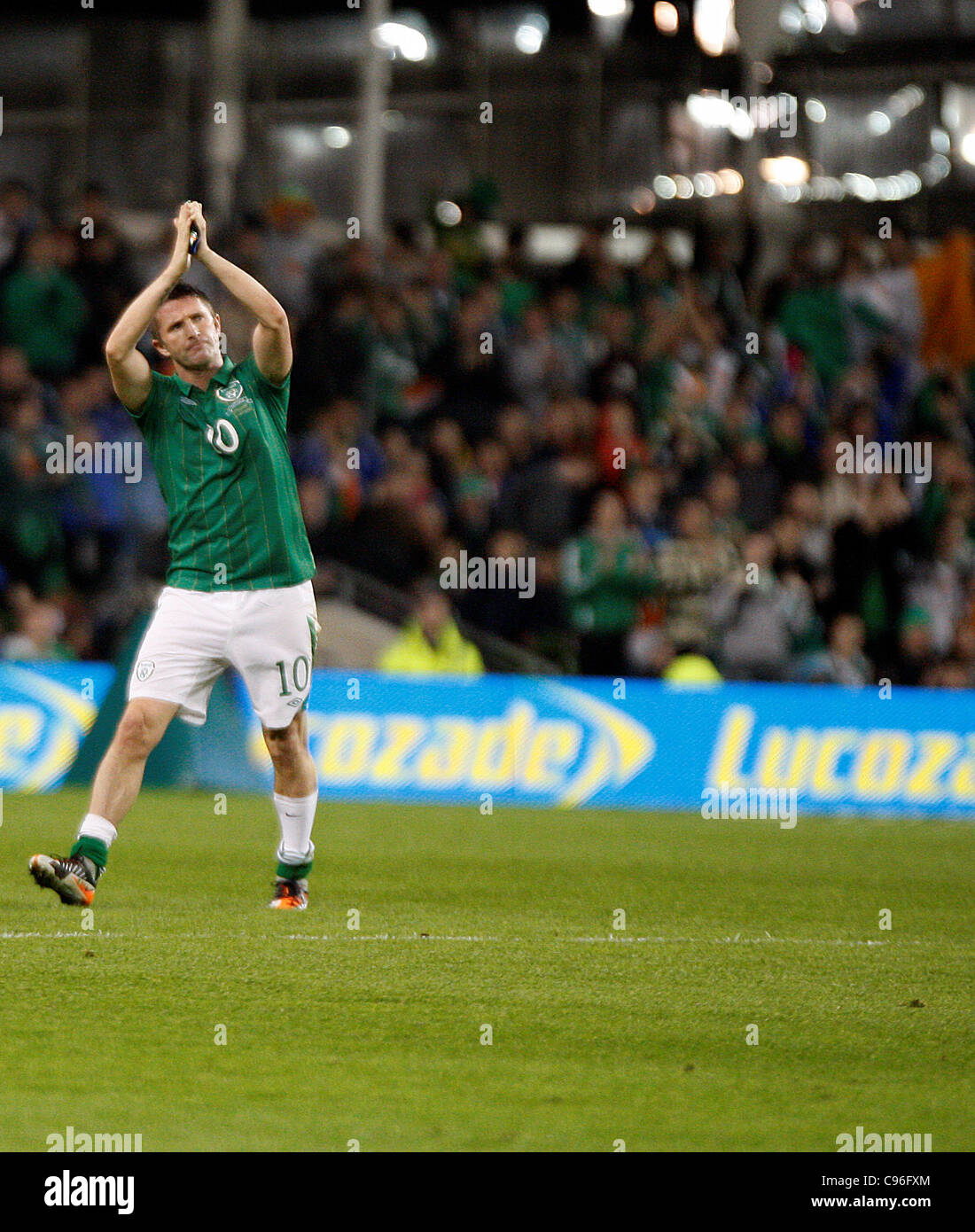DUBLIN, Ireland - 15th Nov 2011: Robbie Keane of Rep of Ireland, UEFA ...