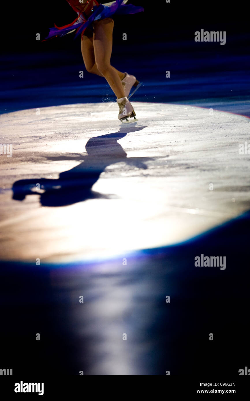 Woman ice skating shadow hi-res stock photography and images - Alamy