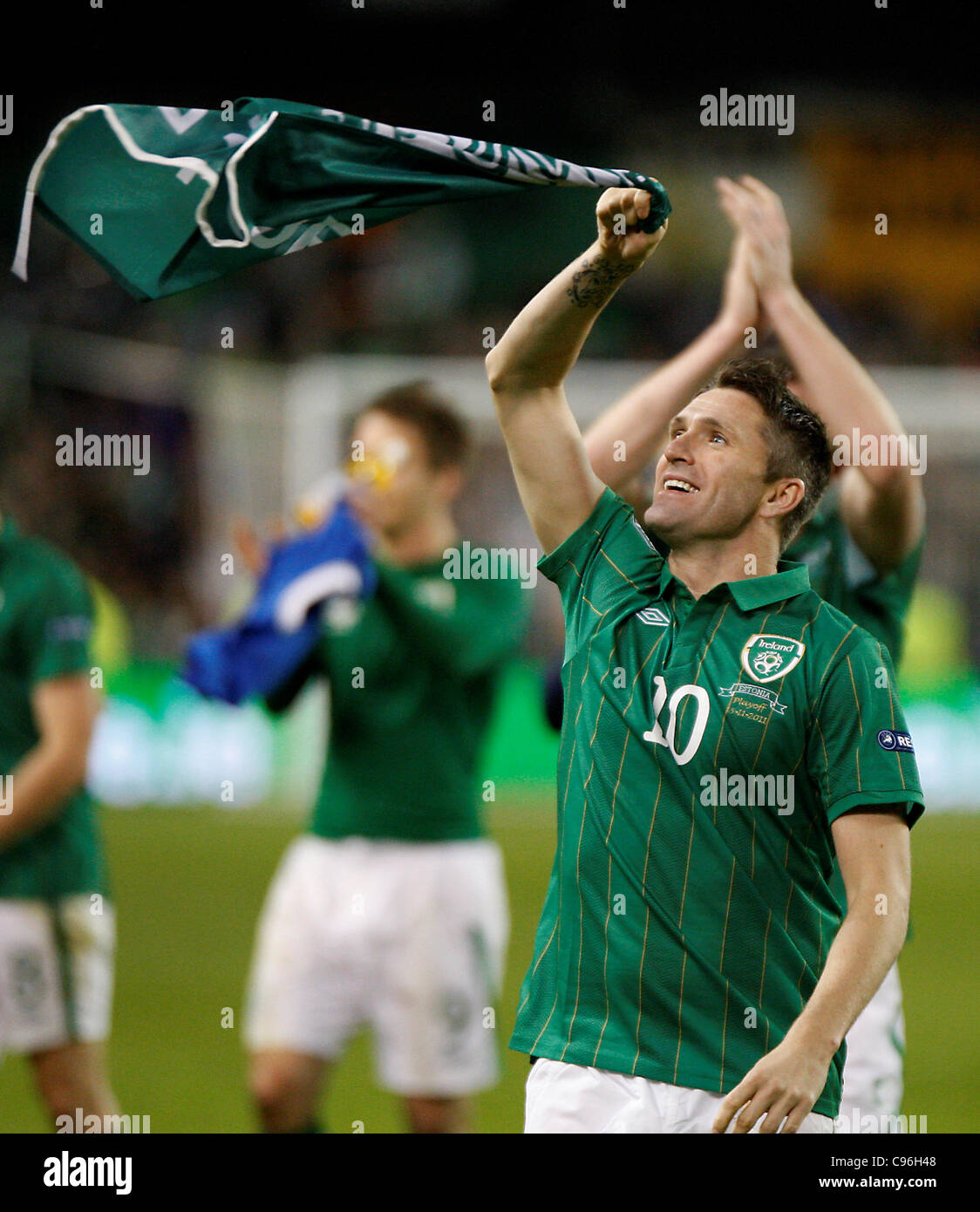 DUBLIN, Ireland - 15th Nov 2011: Robbie Keane of Rep of Ireland ...
