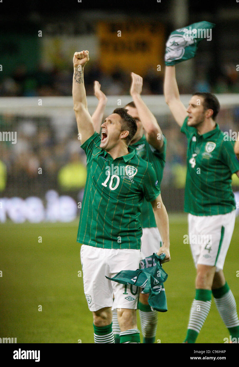 DUBLIN, Ireland - 15th Nov 2011: Robbie Keane of Rep of Ireland ...