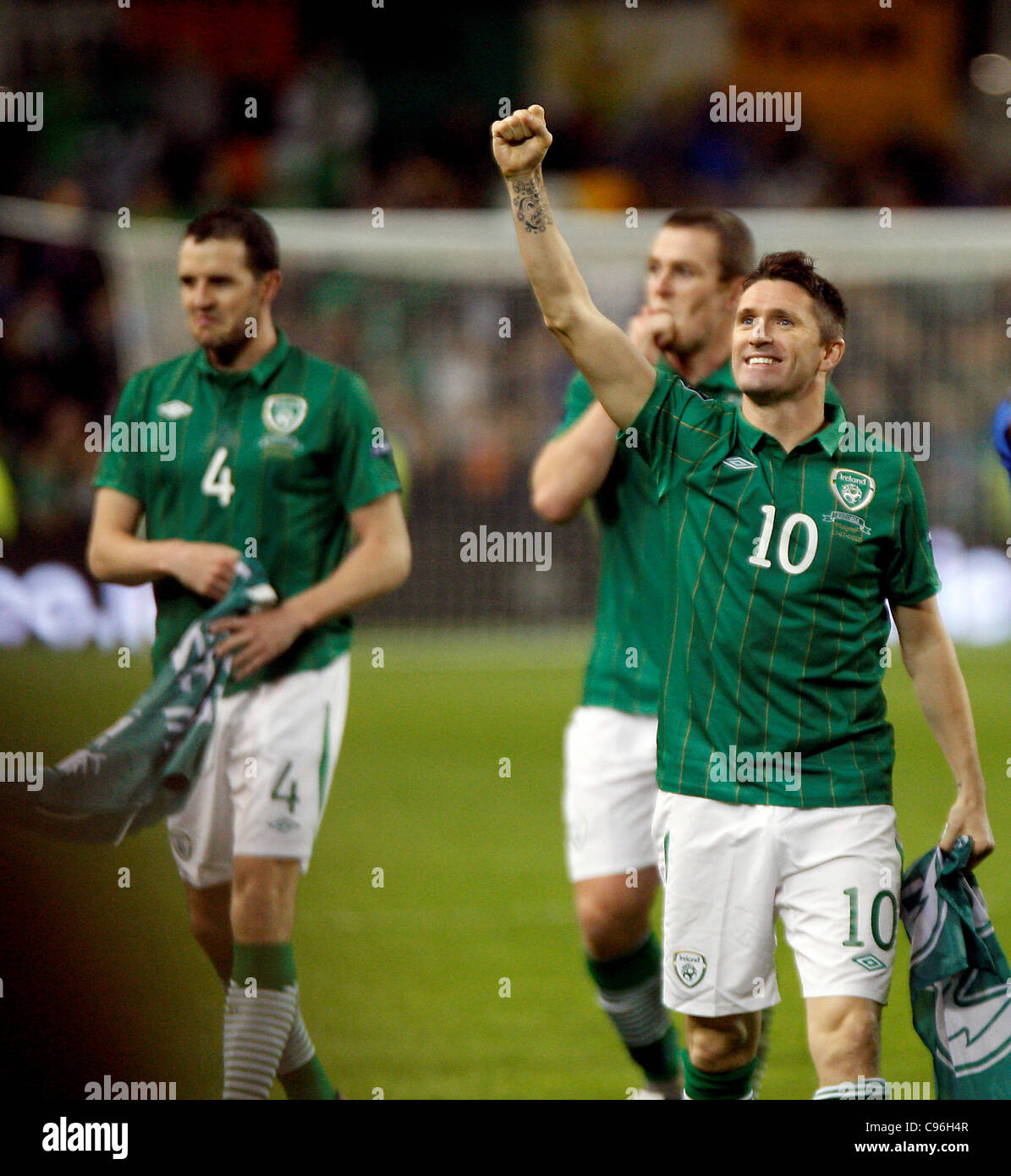 DUBLIN, Ireland - 15th Nov 2011:John O'Shea of Rep of Ireland and ...
