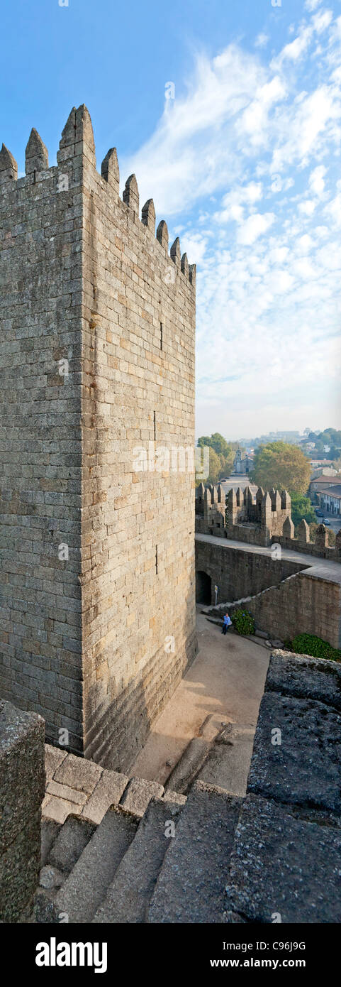 Guimaraes Castle interior. This is the most known castle in Portugal as ...