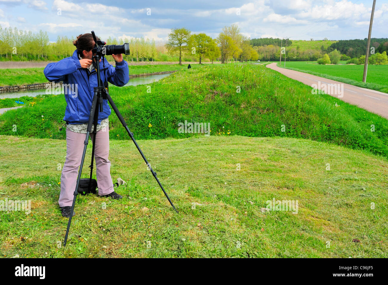 Landscape photographer at work Stock Photo - Alamy