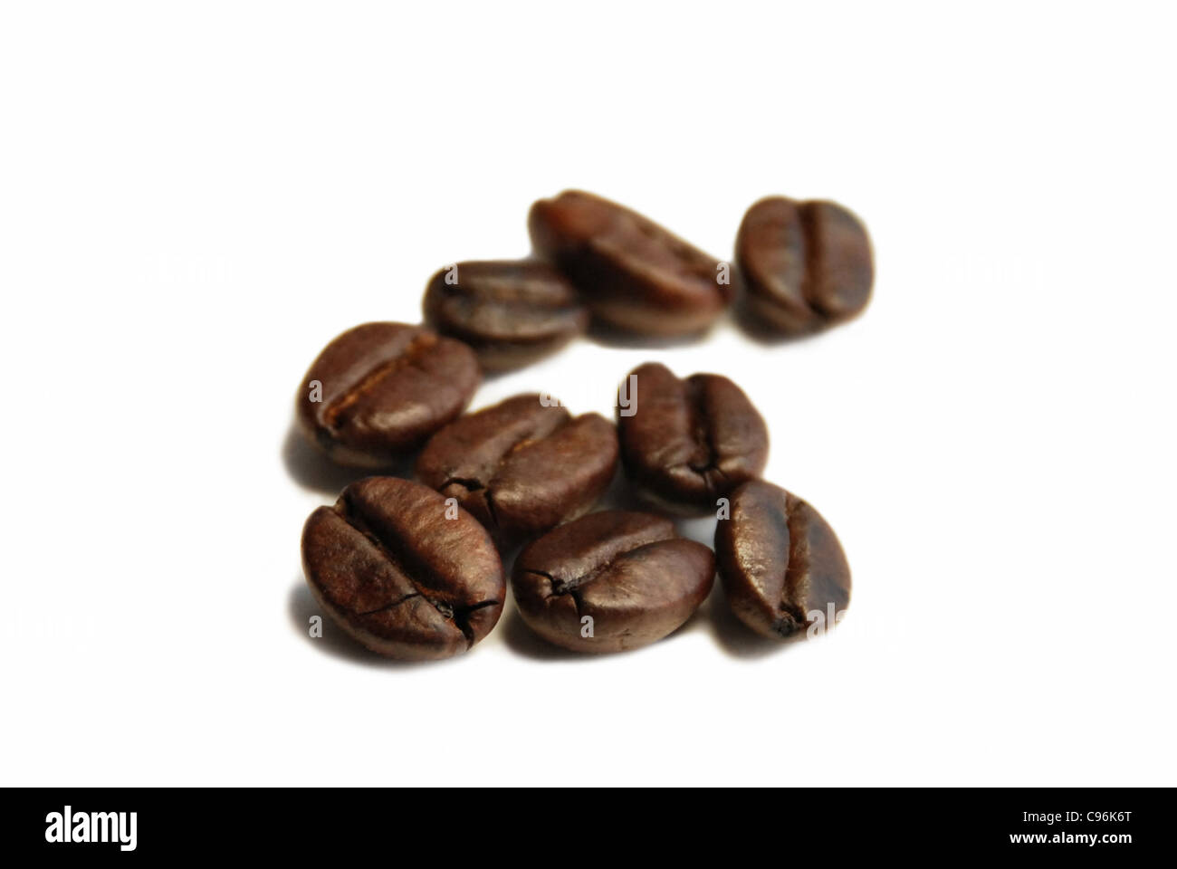 A few coffee beans. Coffee beans isolated on white background Stock ...