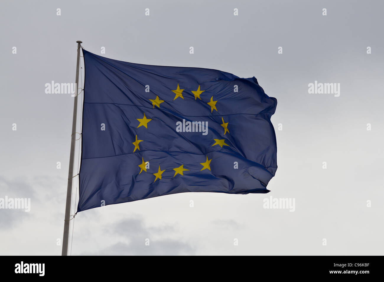 Flag europe union dark clouds hi-res stock photography and images - Alamy