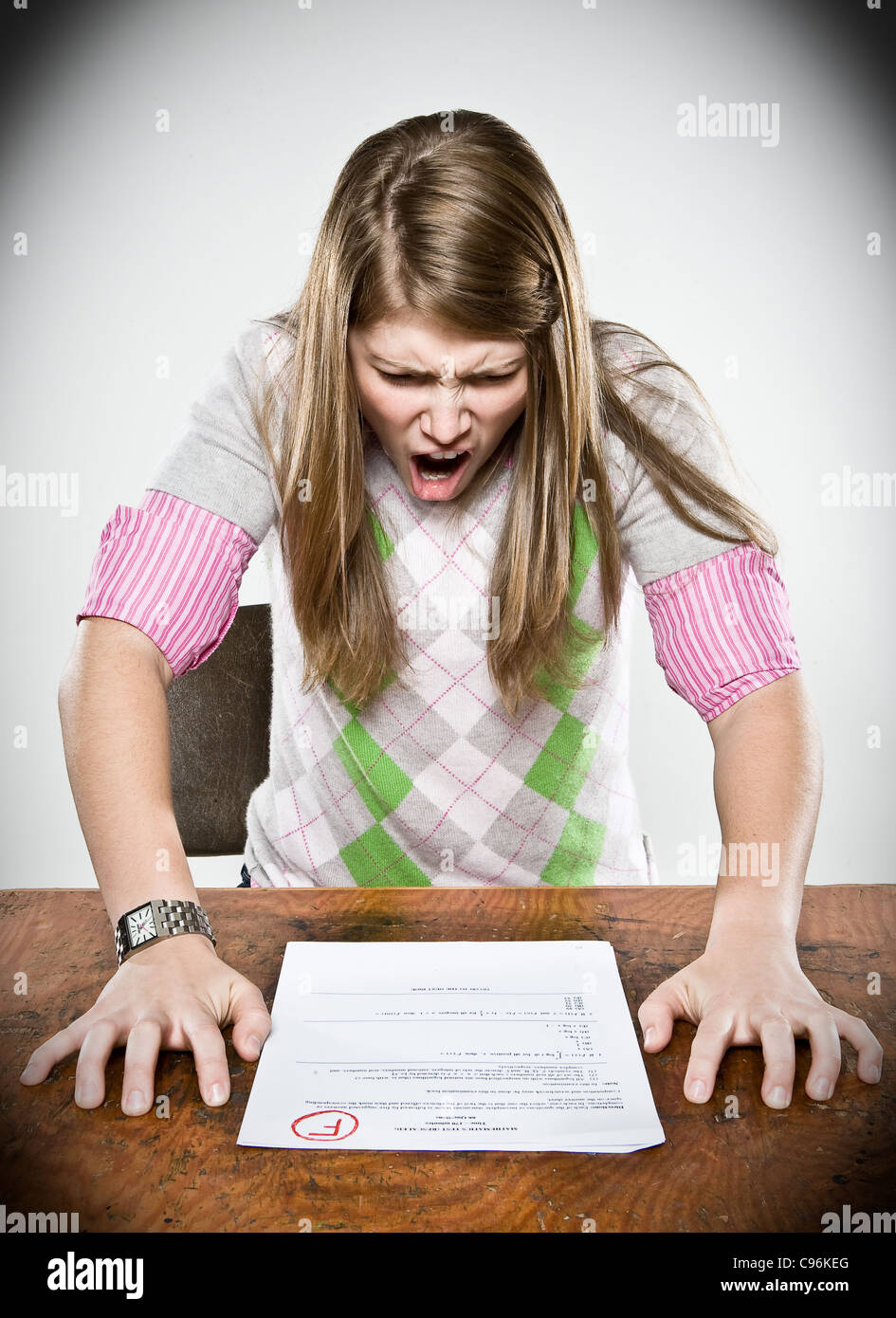 Girl Getting Bad Grades