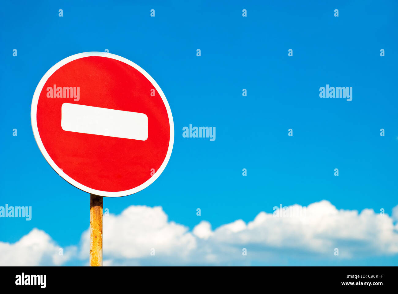 Stop sing isolated on blue sky. Traffic signs and everything related to ...