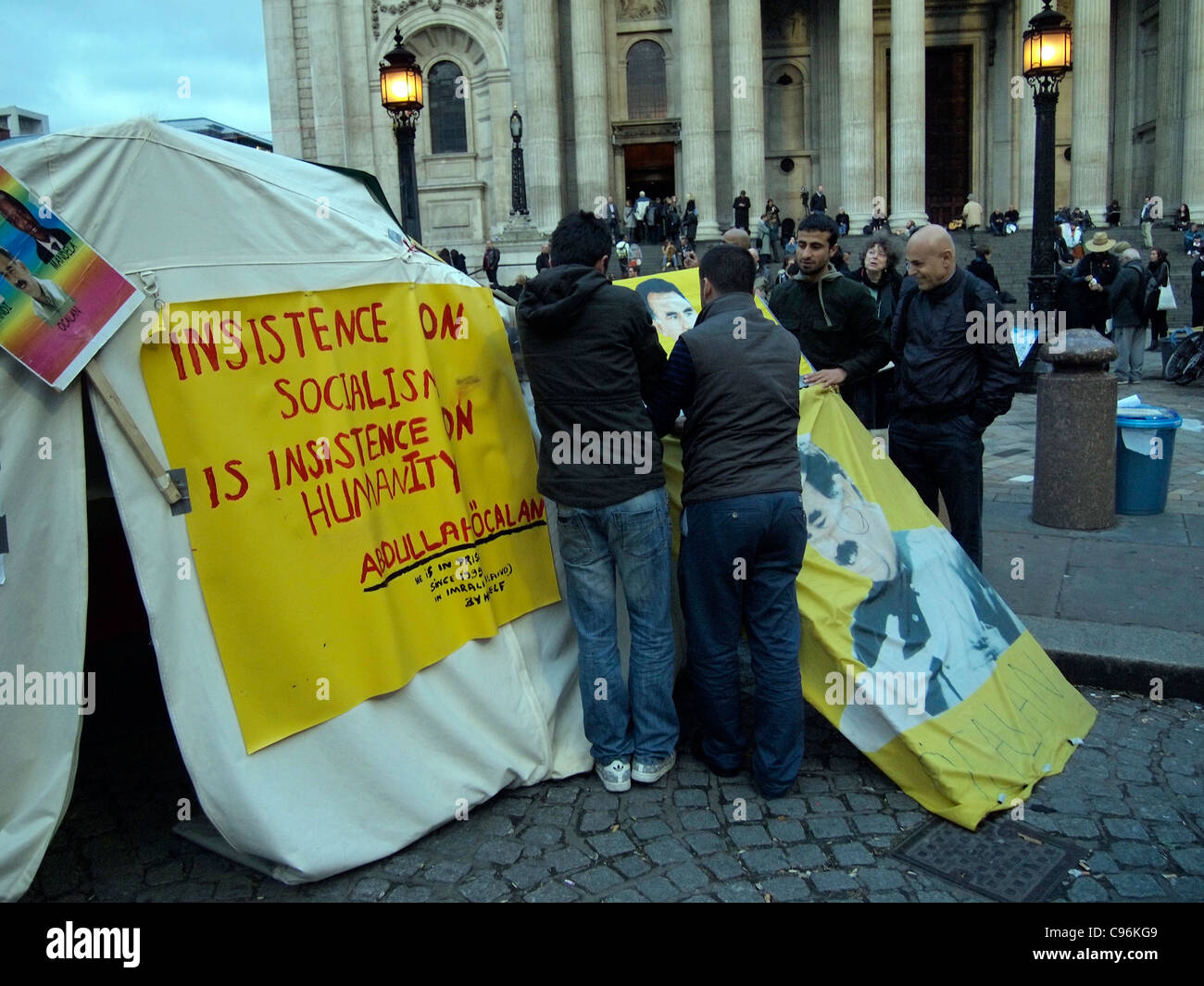 Anti capitalism sign slogan banner hi-res stock photography and images ...