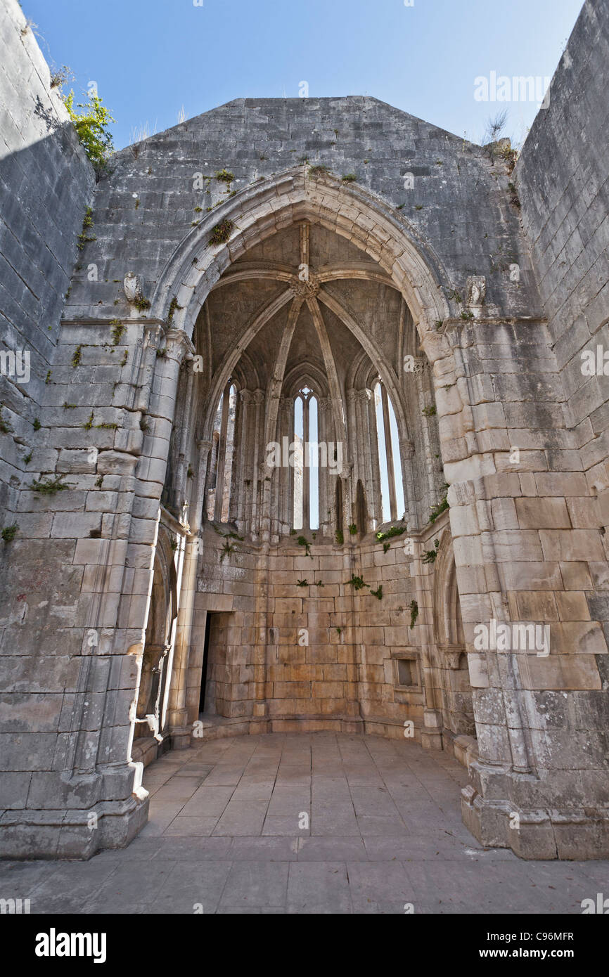 Apse and nave of the Nossa Senhora da Pena Church (aka Santa Maria da ...