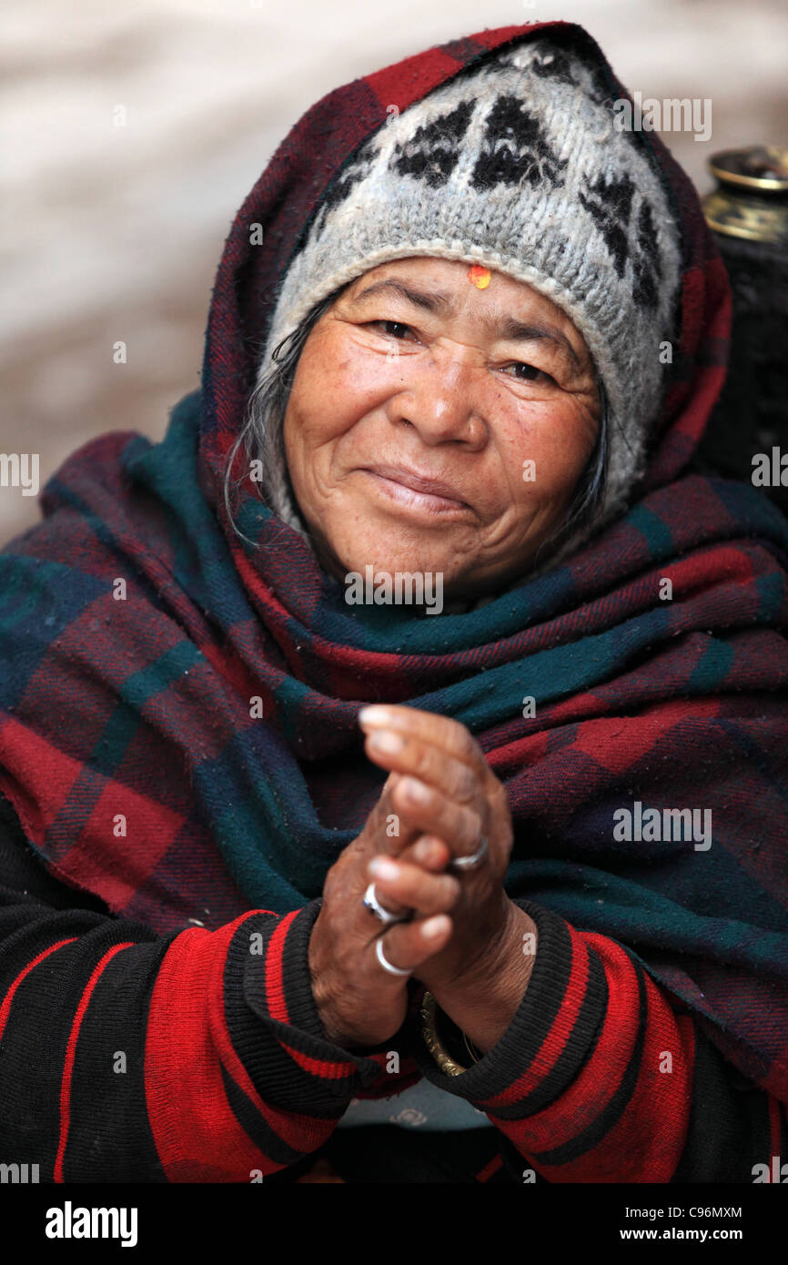 Nepali woman drinking milk tea Kathmandu Nepal Stock Photo - Alamy